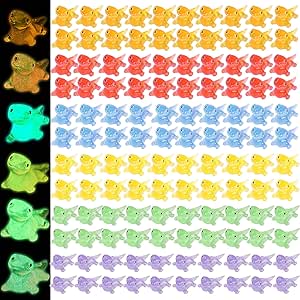 Amazon.com: CCINEE 120 Pcs Mini Luminous Lizard Miniature Statue Glow ...