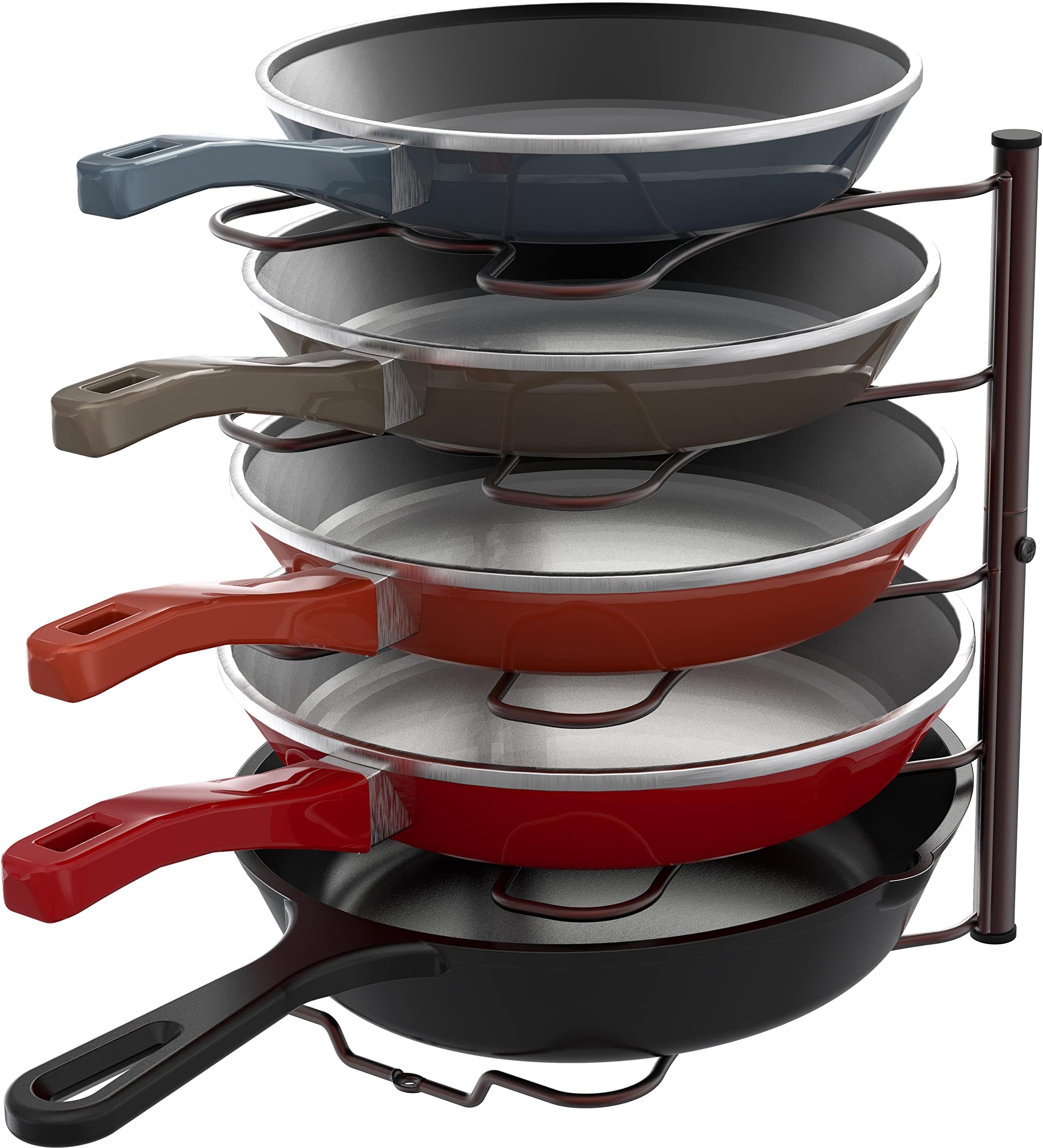 Amazon.com: Heavy Duty Pan Organizer - 12" + 15"-Tall - 5 Tier Rack ...