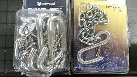 Amazon.com: Tie Down Trailer Safety Chains with Hooks - Boat Safety Kit ...