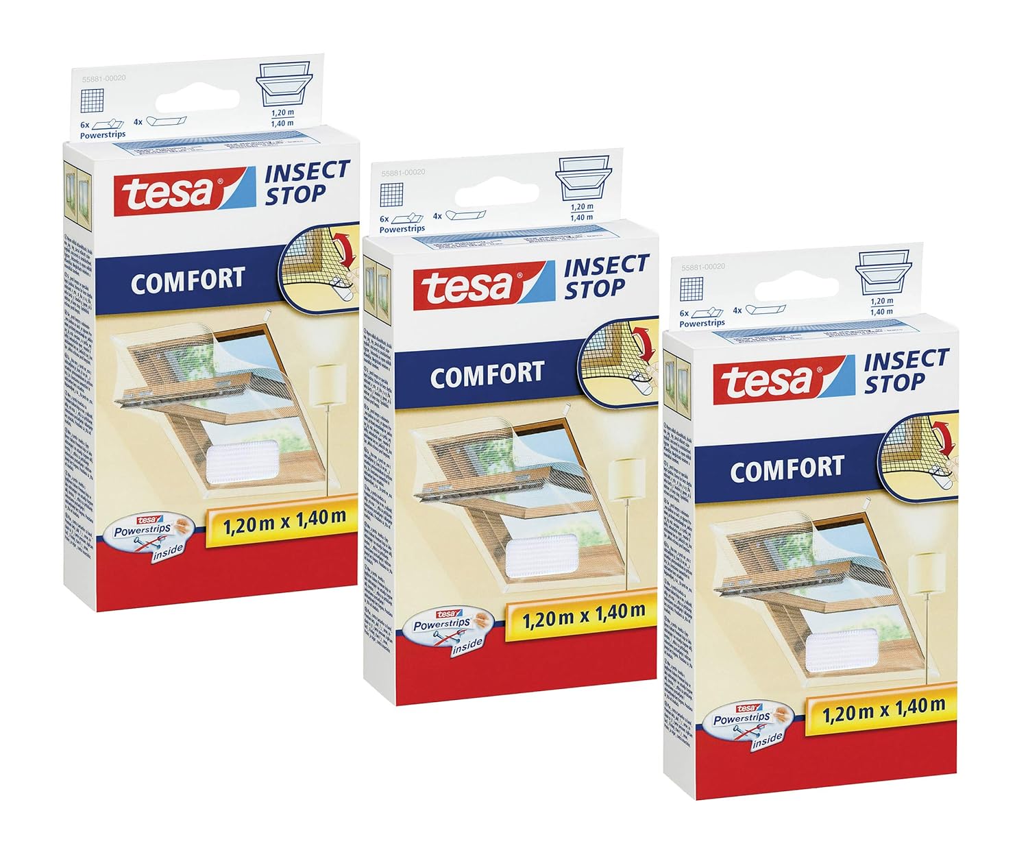 Tesa Insect Stop Comfort Fly Screen for Windows - Insect Protection ...