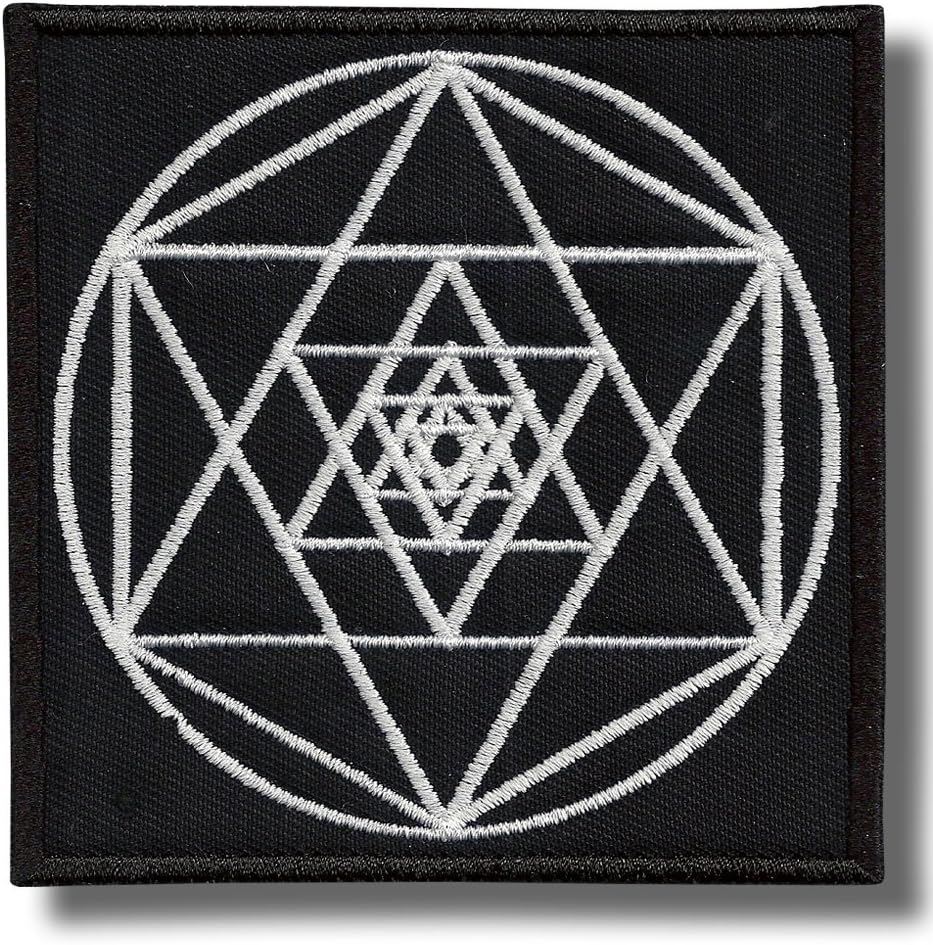 Amazon.com: Sacred Geometry Variation 3 - Embroidered Patch, 8 X 8 cm ...