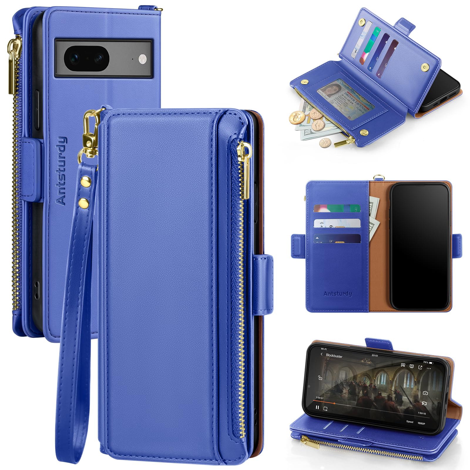 Amazon.com: Antsturdy for Google Pixel 7 Wallet case with Card Holder ...