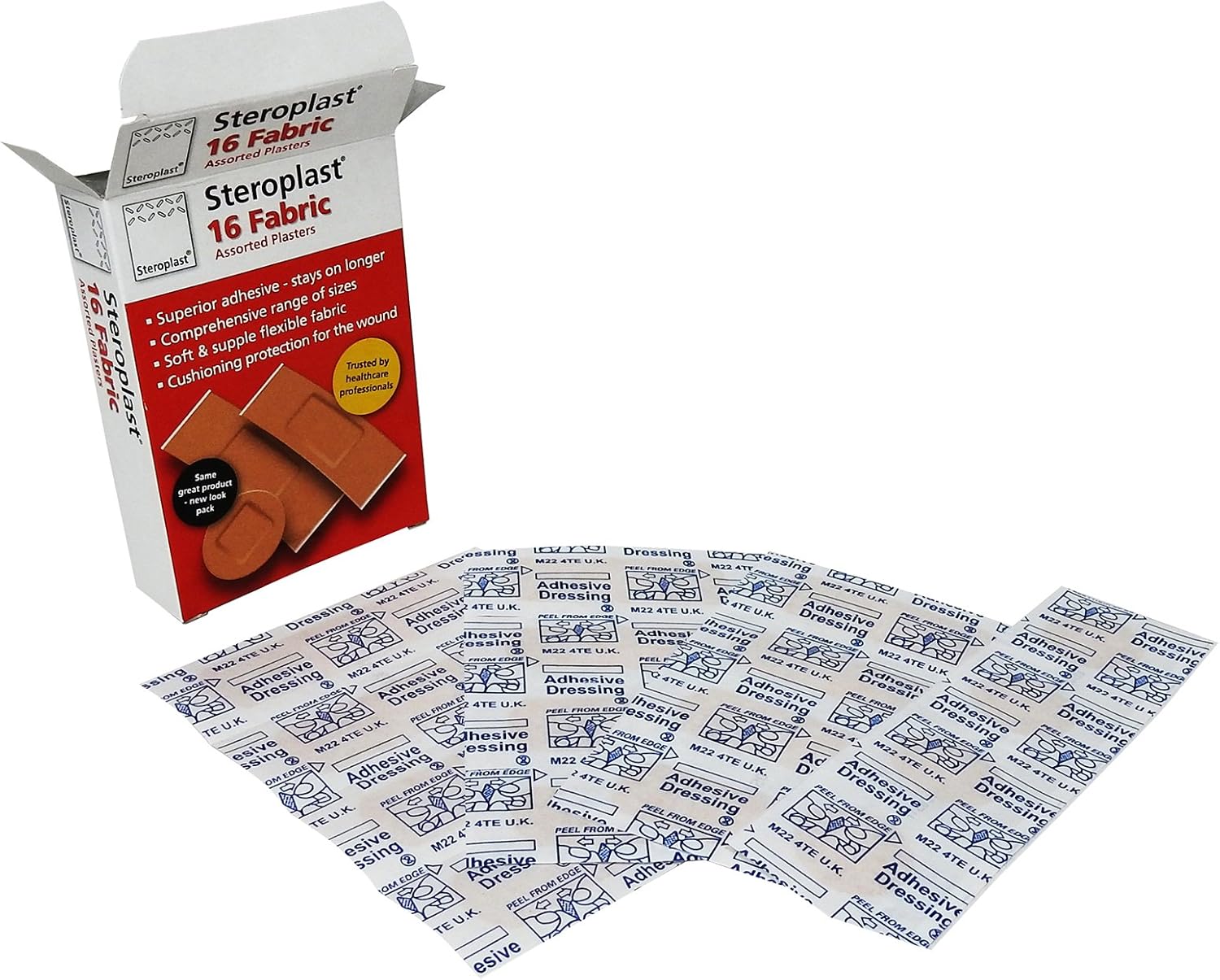 Steroplast 16 Assorted Premium Fabric Sterile Plaster Dressing Wound ...
