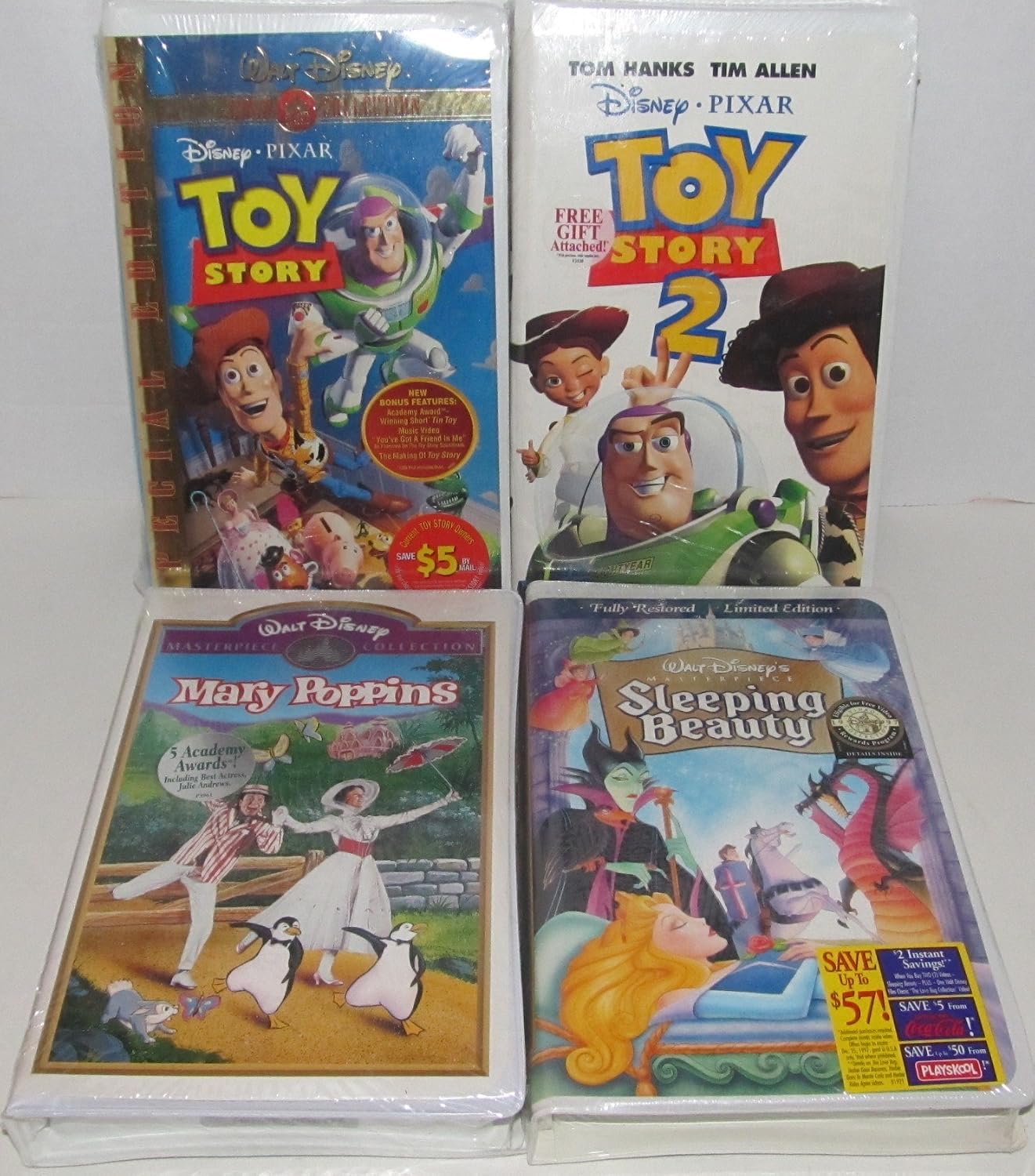 Amazon.com: Walt Disney Four VHS Classic Movie Bundle Includes: Toy ...