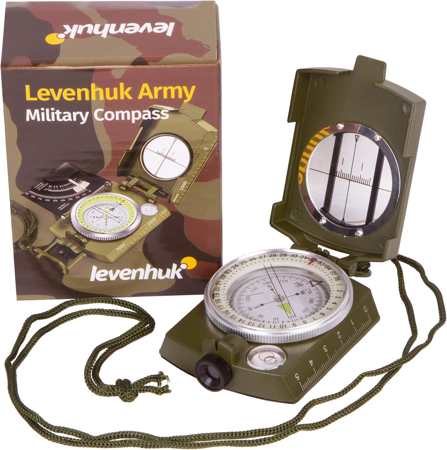 Levenhuk Army AC10 Tactical Metal Compass for Navigation with Sighting ...