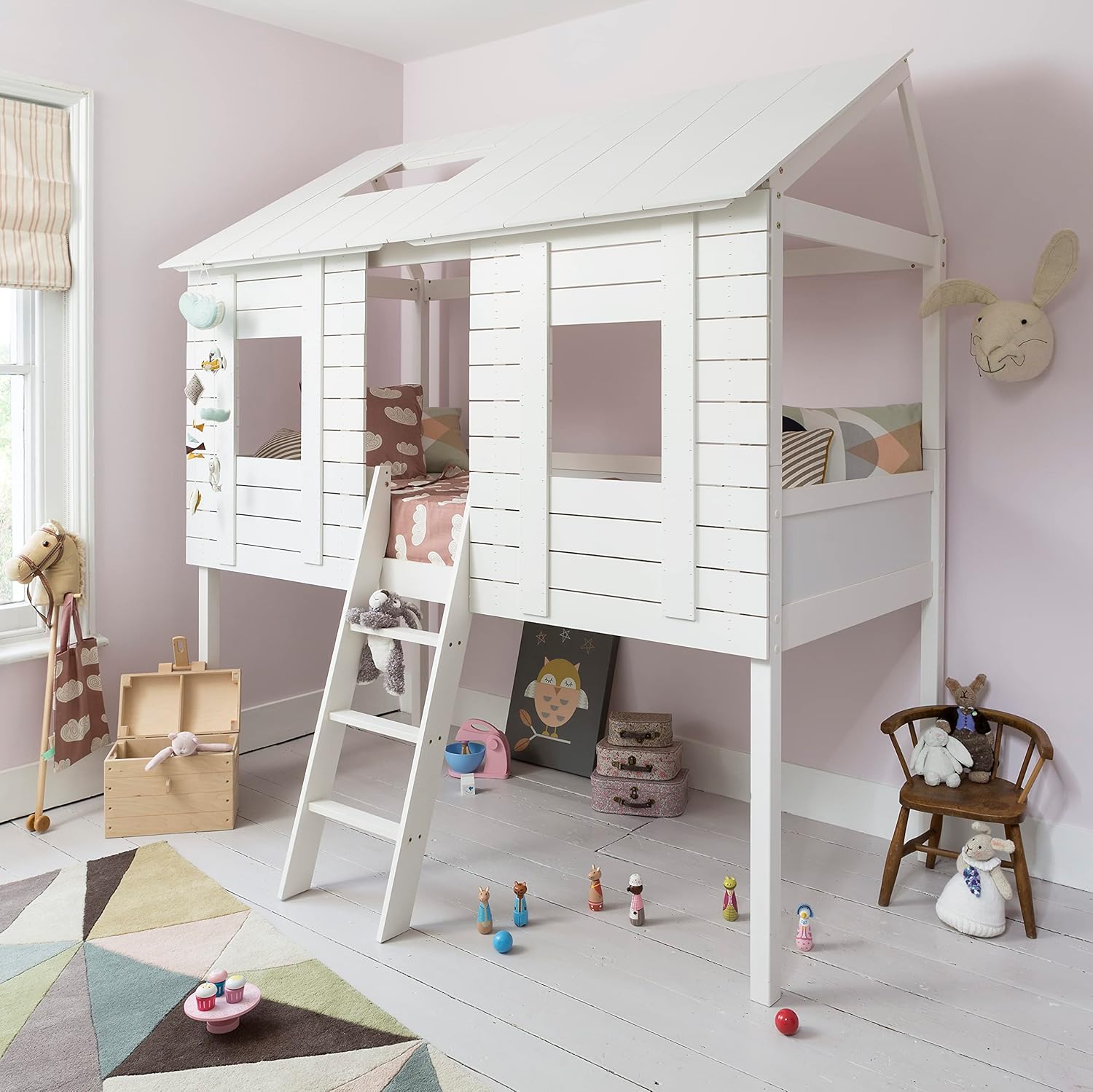 Noa and Nani - Christopher Treehouse Midsleeper Cabin Bed - (White ...
