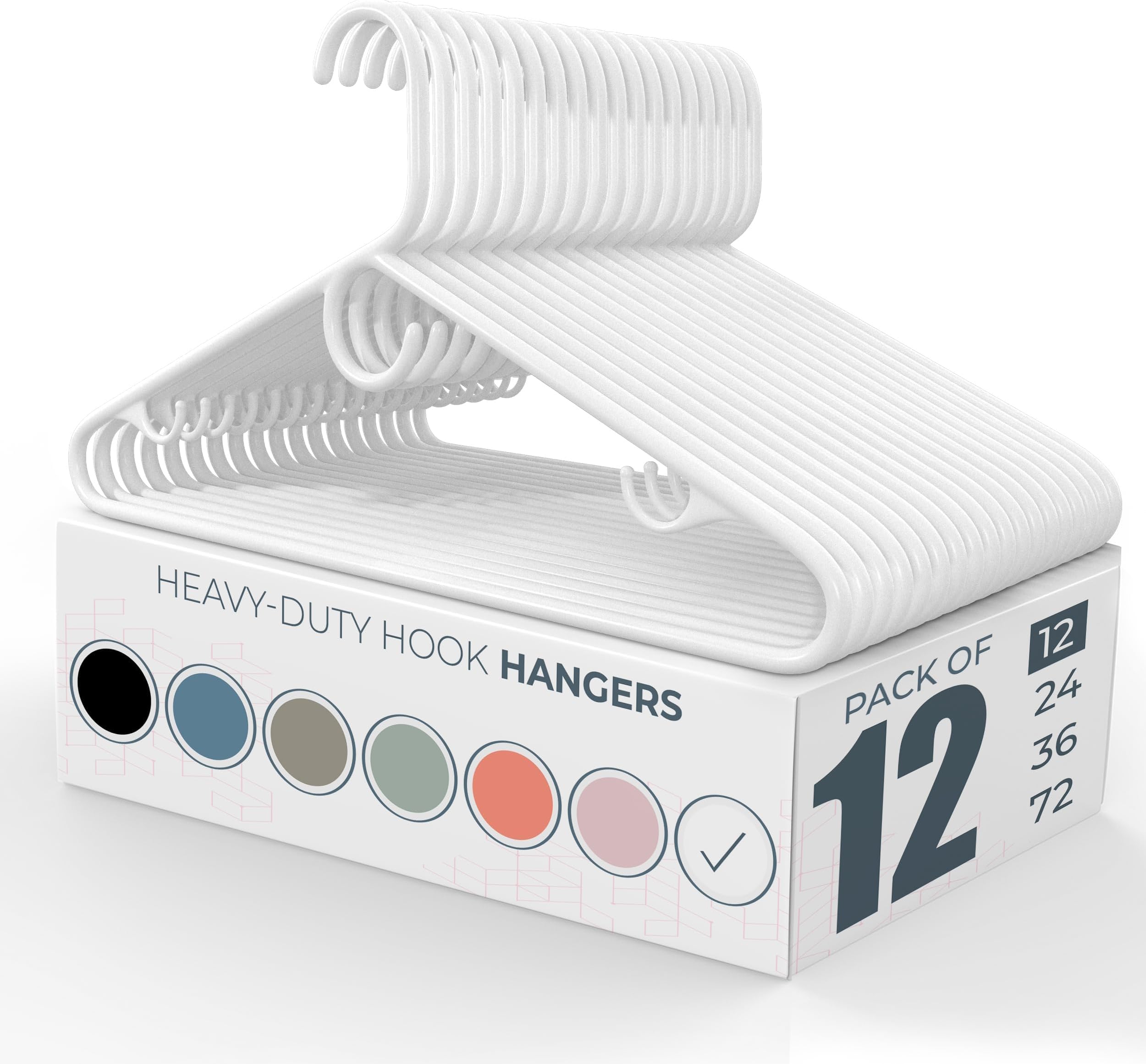 Amazon.com: Ultra Heavy Duty Plastic Clothes Hangers - Purple - Durable ...