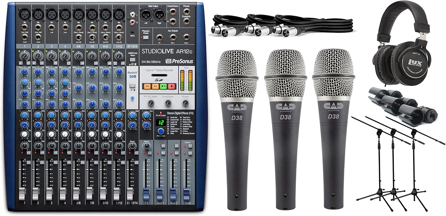 Amazon.com: PreSonus StudioLive AR12c 14-Channel Mixer and Audio ...