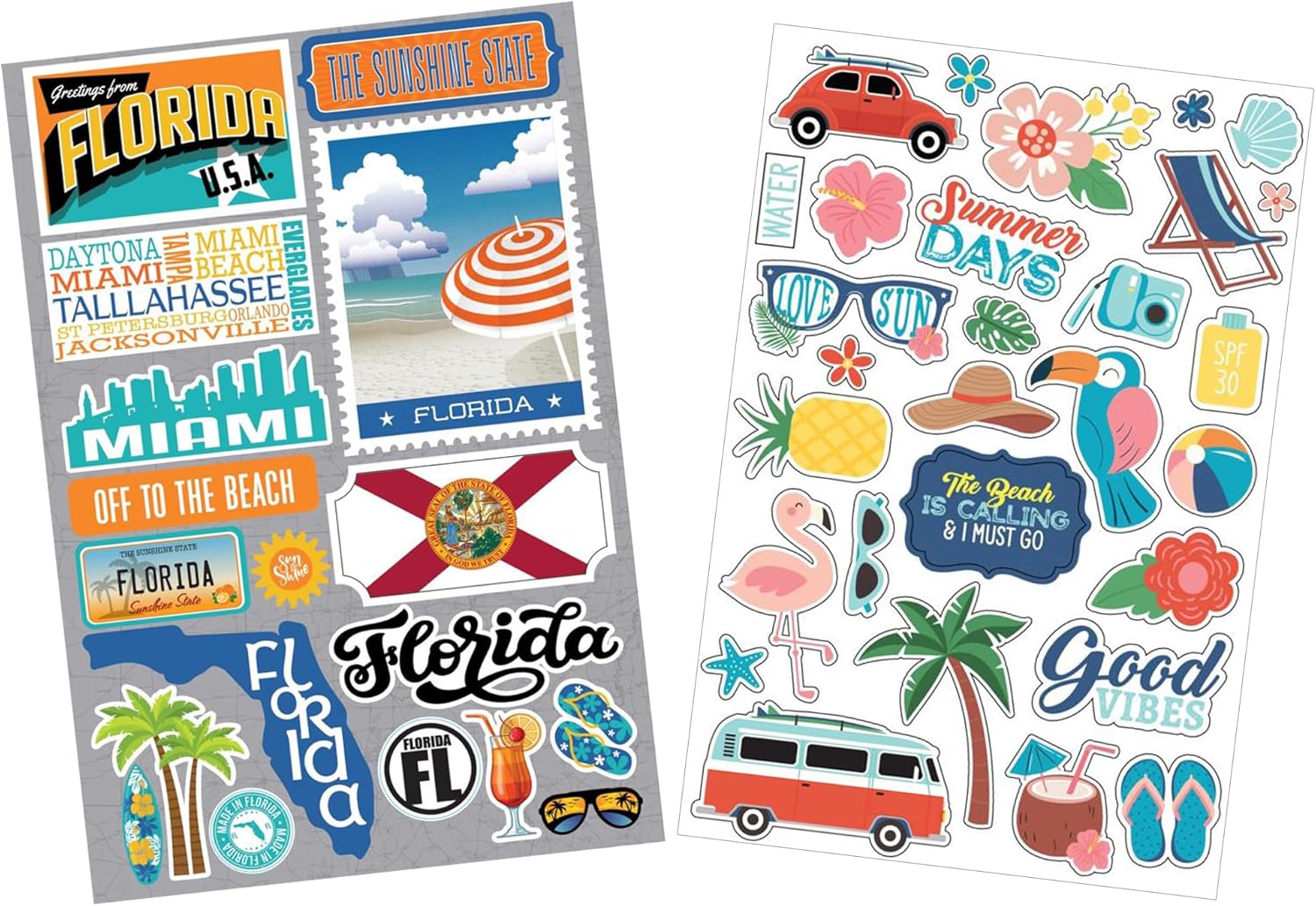Amazon.com: Florida Scrapbook Stickers - Scrapbook Florida Sticker ...