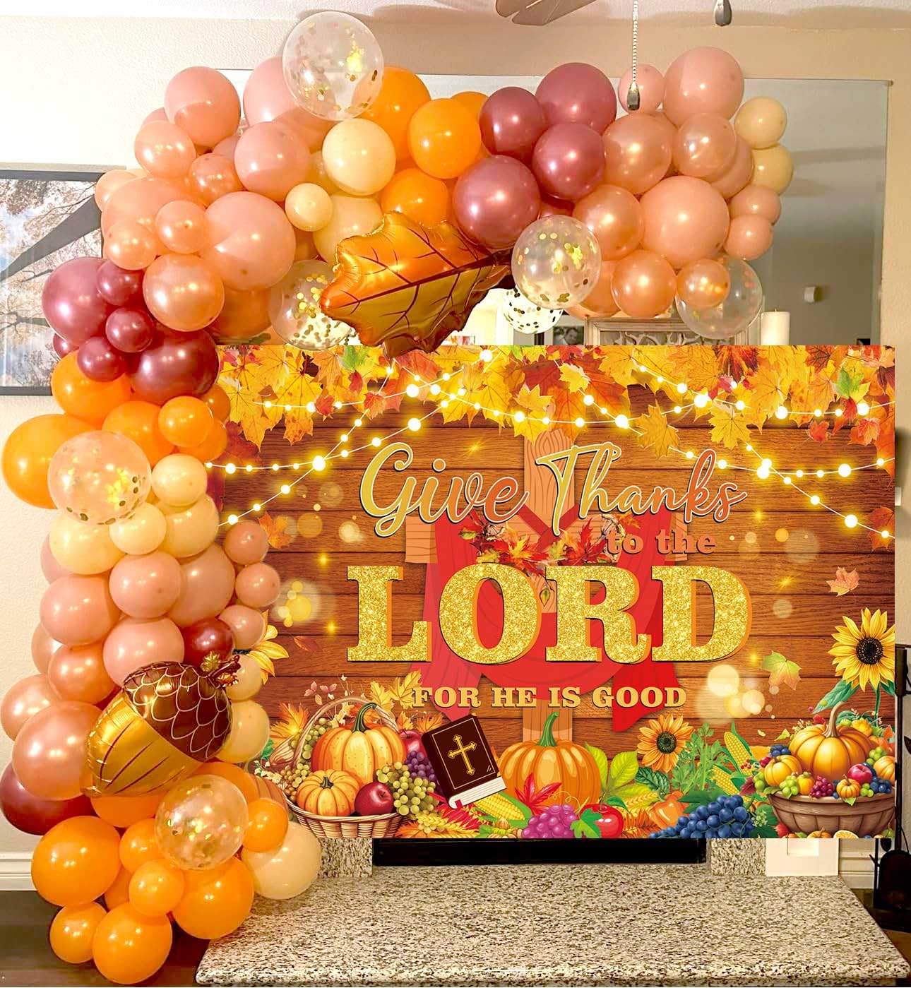 Snapklik.com : Give Thanks To The Lord For He Is Good Backdrop 7x5FT ...