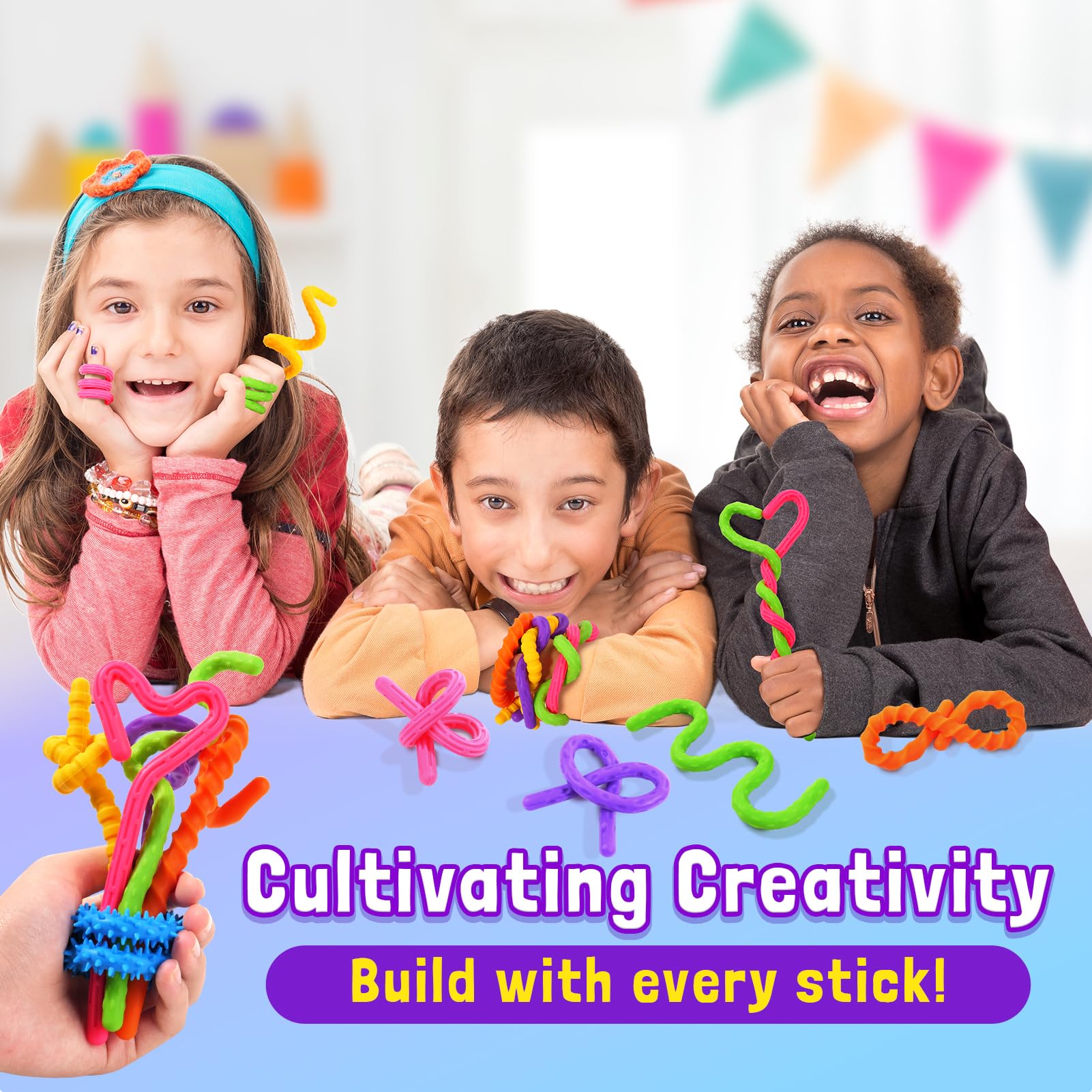 Snapklik.com : Sensory Fidget Toys For Kids: 6 Pack Textured Silicone ...