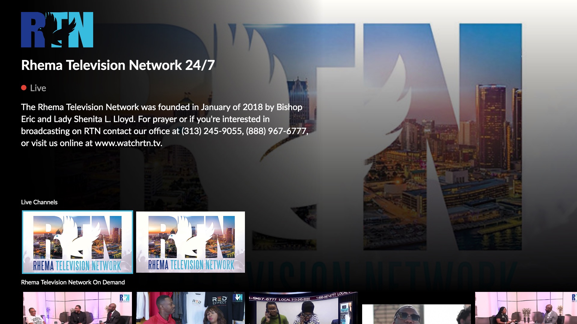 Rhema Television Network - App on Amazon Appstore