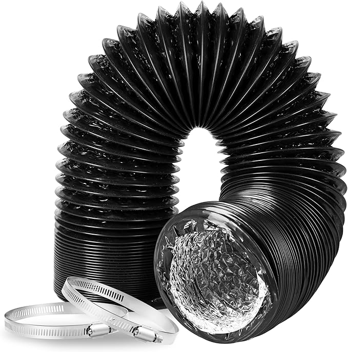 Amazon.com: Dryer Vent Hose, 8" Insulated Flexible Duct 25FT with 2 ...