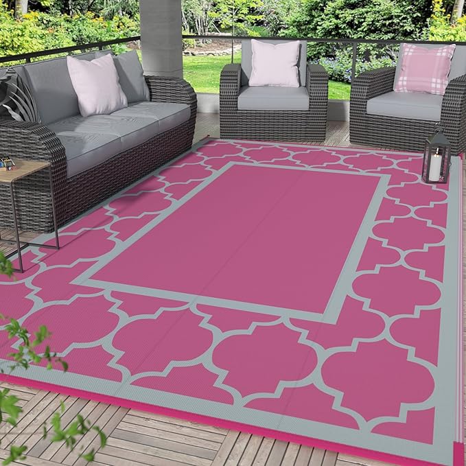 Amazon.com: GENIMO 6' x 9' Outdoor Rug Waterproof for Patio Decor ...