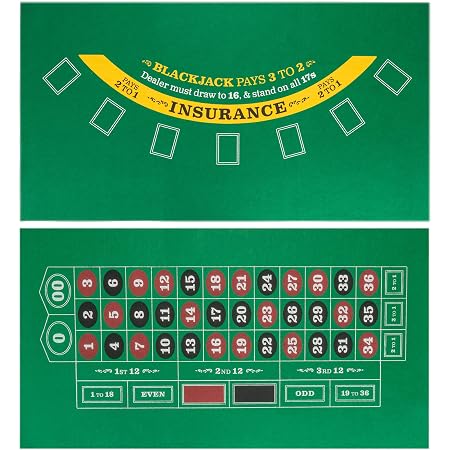 Amazon.com: 71'' Blackjack Table with Folding Legs (Green Felt) : Toys ...