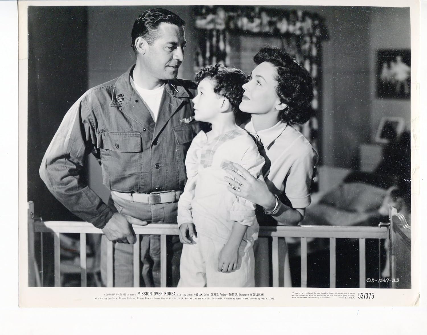 MOVIE PHOTO: Mission Over Korea-John Hodiak-Maureen O'Sullivan-8x10-B&W ...
