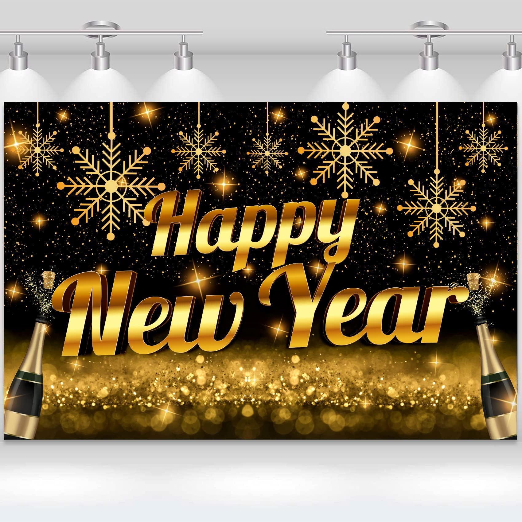 Amazon.com : New Years Backdrop Banner Decoration 2025 Happy New Year ...