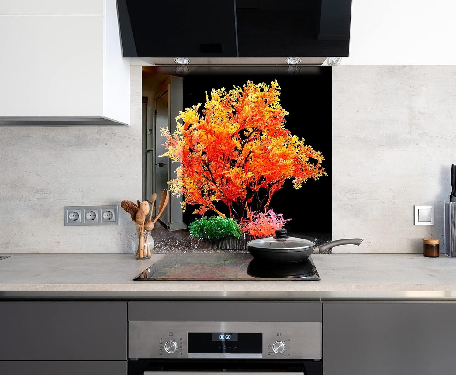 Amazon.com: Myphotostation Tempered Glass Splashback 40x40'-Orange ...