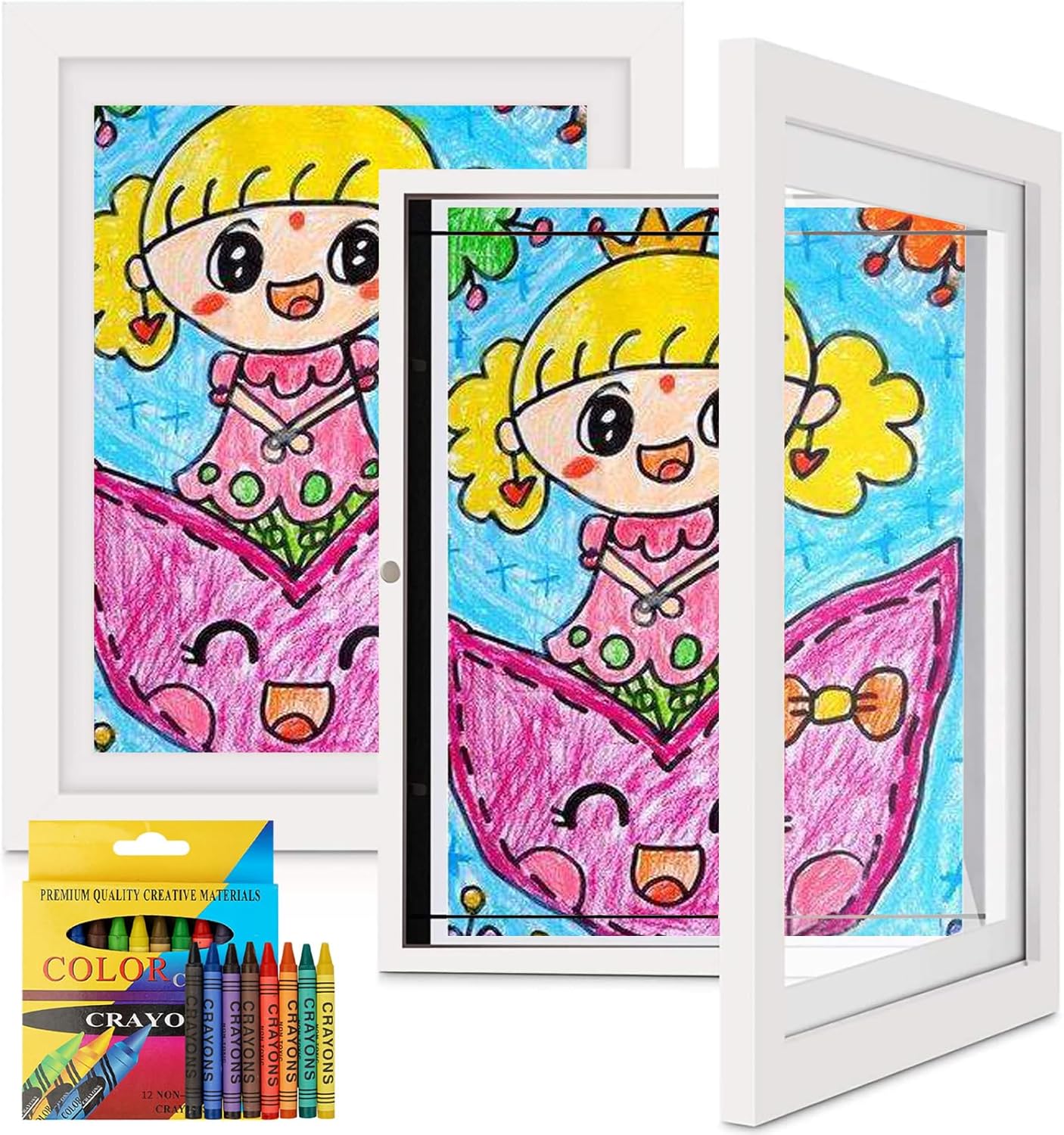 Amazon.com: JHHJIFY Kids Art Frame 2 Pack,Art Picture Frame for ...