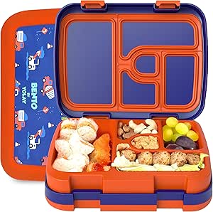 Amazon.com: YOLAY Bento Box for Kids Lunch Box Leak-Proof, 5 ...