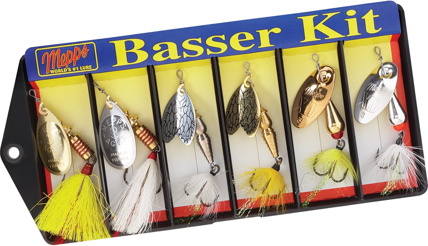 Amazon.com : Mepps 500707 Lure Assortment Variety Dressed Basser Kit ...