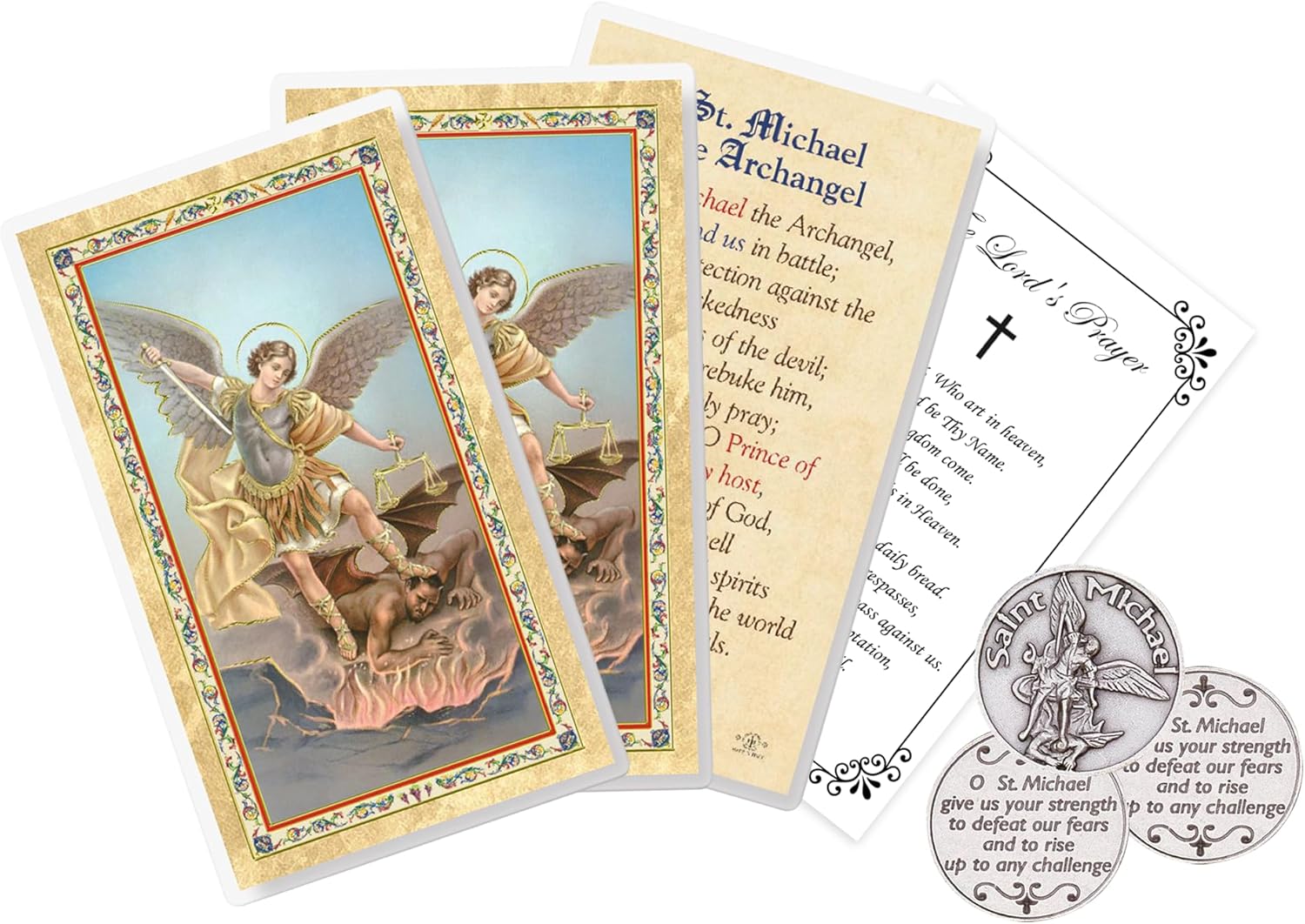Amazon.com: St Michael the Archangel Prayer Card - Laminated Saint ...