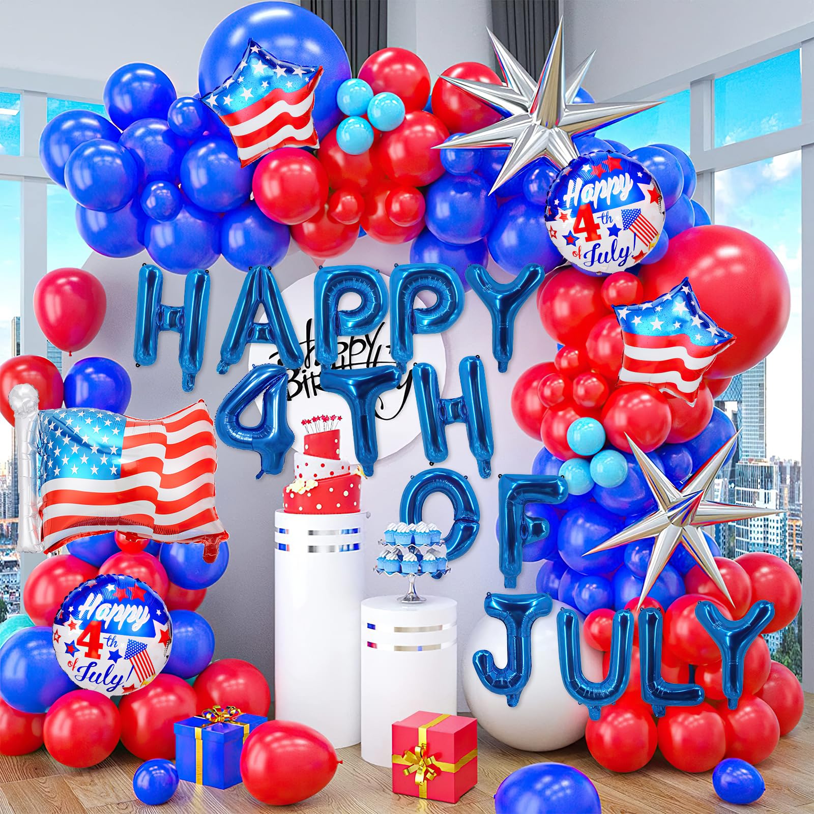4th Of July Balloon Centerpieces