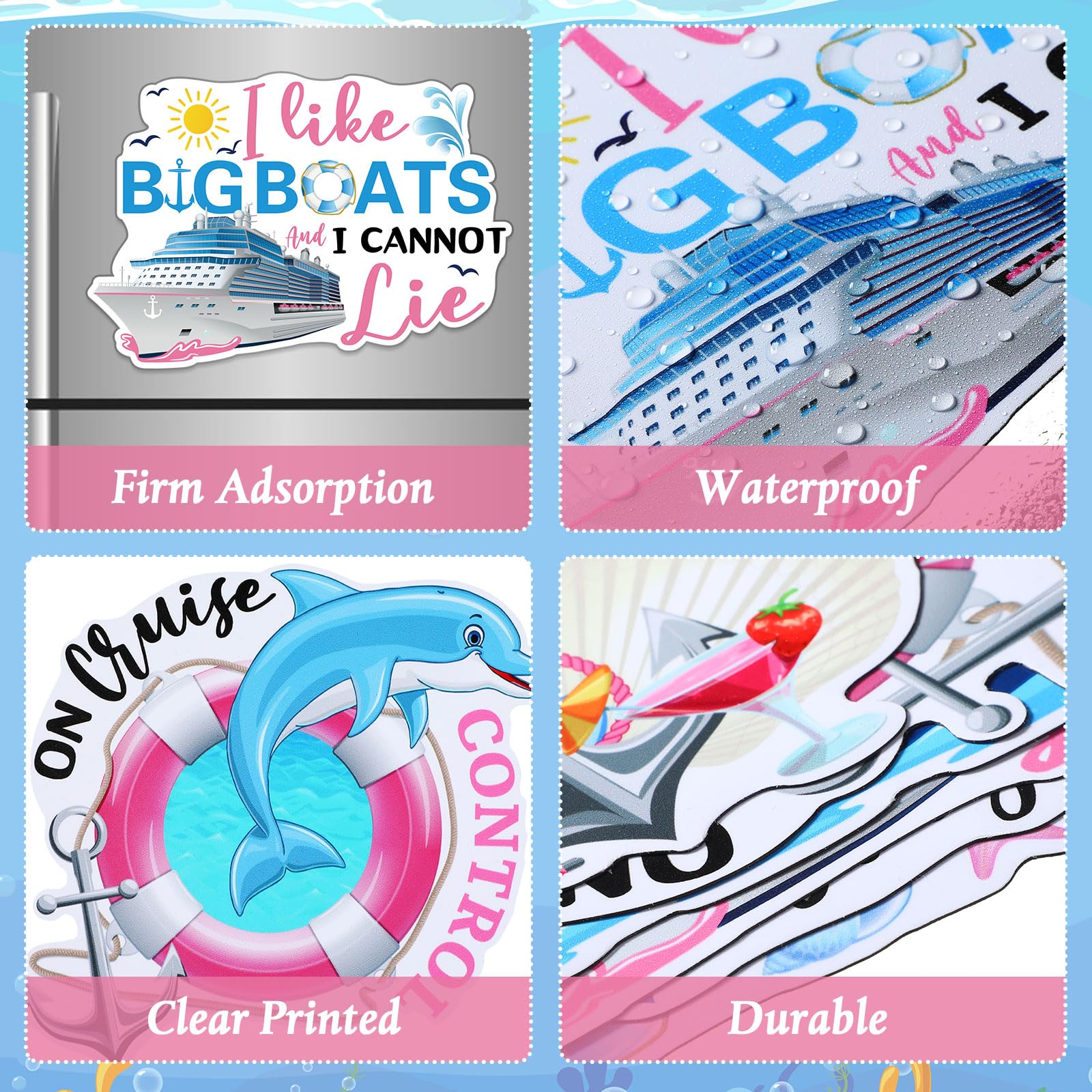 Snapklik.com : Kanayu 12 Pieces Cruise Door Magnets Decorations, Sea ...