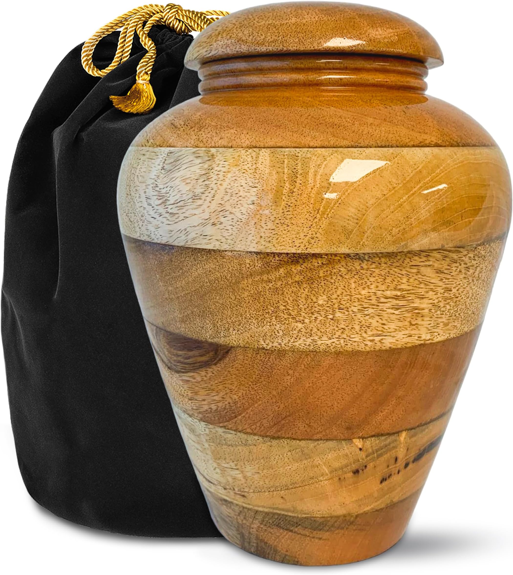Amazon.com: Rosewood Handmade Cremation Urn | Unique Design Turn Wood ...