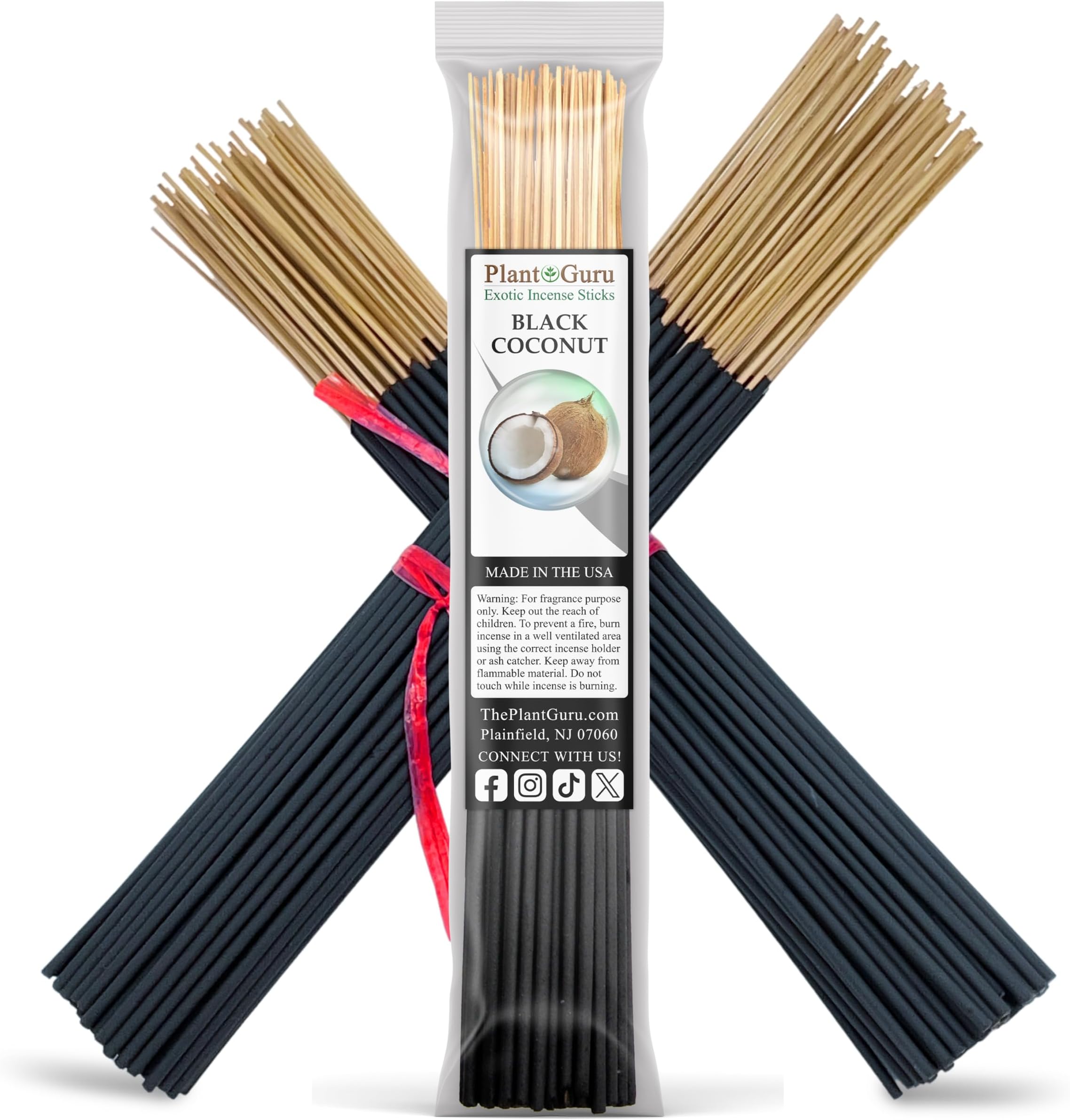 Amazon.com: Black Coconut Exotic Incense Sticks 11 Inch - Bulk 1 Bundle ...