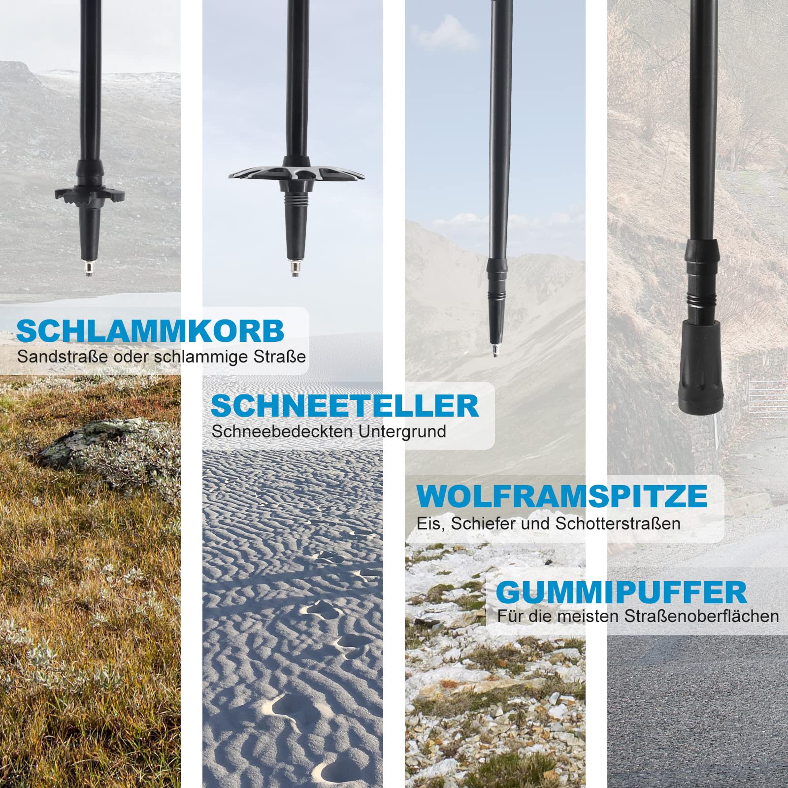 Snapklik.com : G2 Trekking Hiking Poles Telescopic/Aluminum Alloy ...
