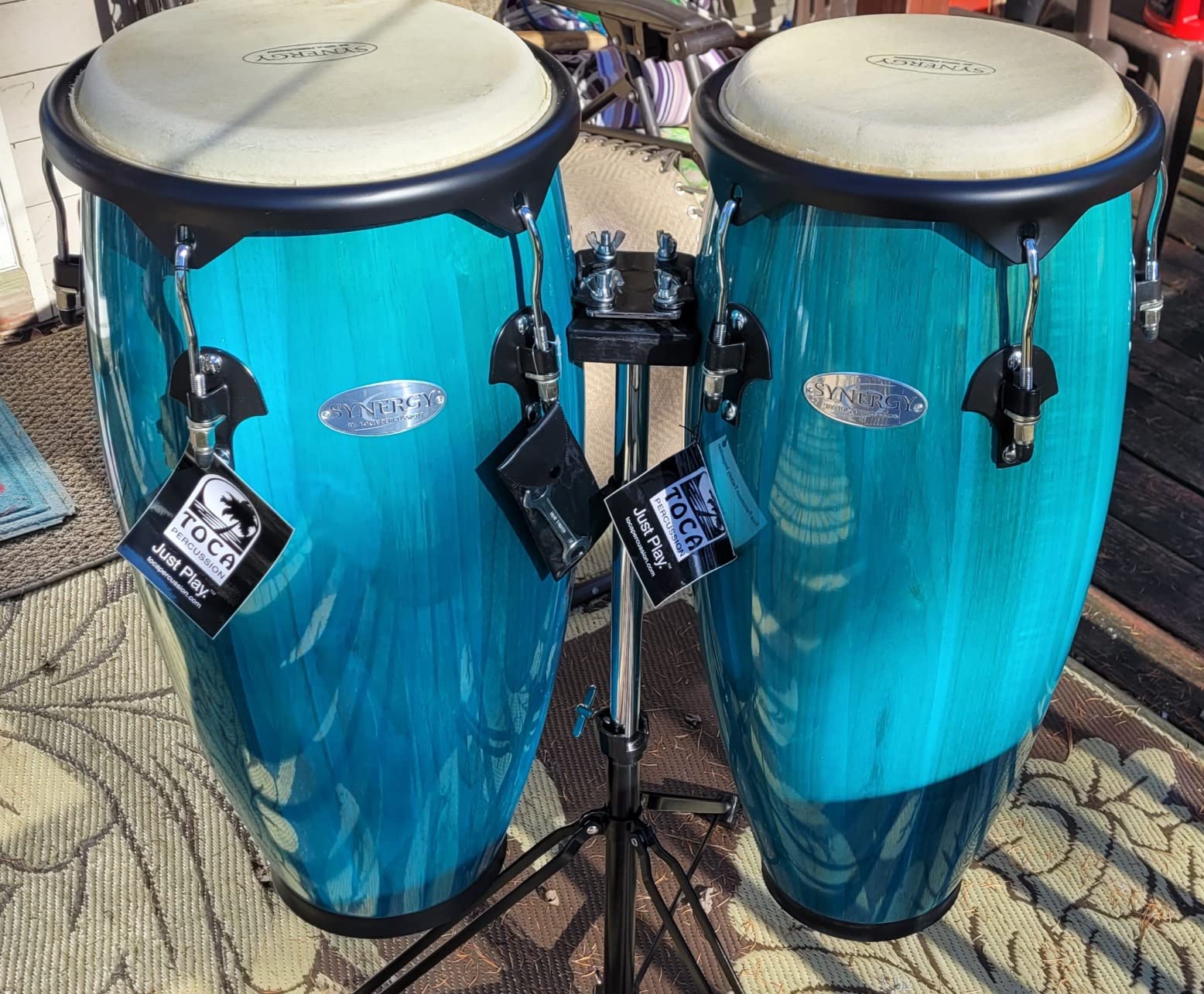 $13/mo - Finance Toca 2300BB Conga Drum, Bahama blue | Buy Now, Pay Later