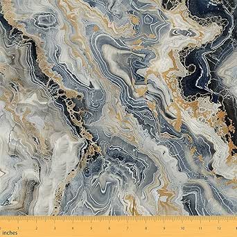 Amazon.com: Erosebridal Marble Fabric by The Yard Stone Pattern ...