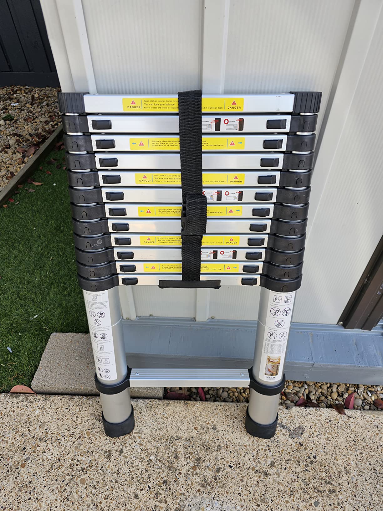 $28/mo - Finance FEETE 16.5FT A Frame Telescoping Ladder, Lightweight ...