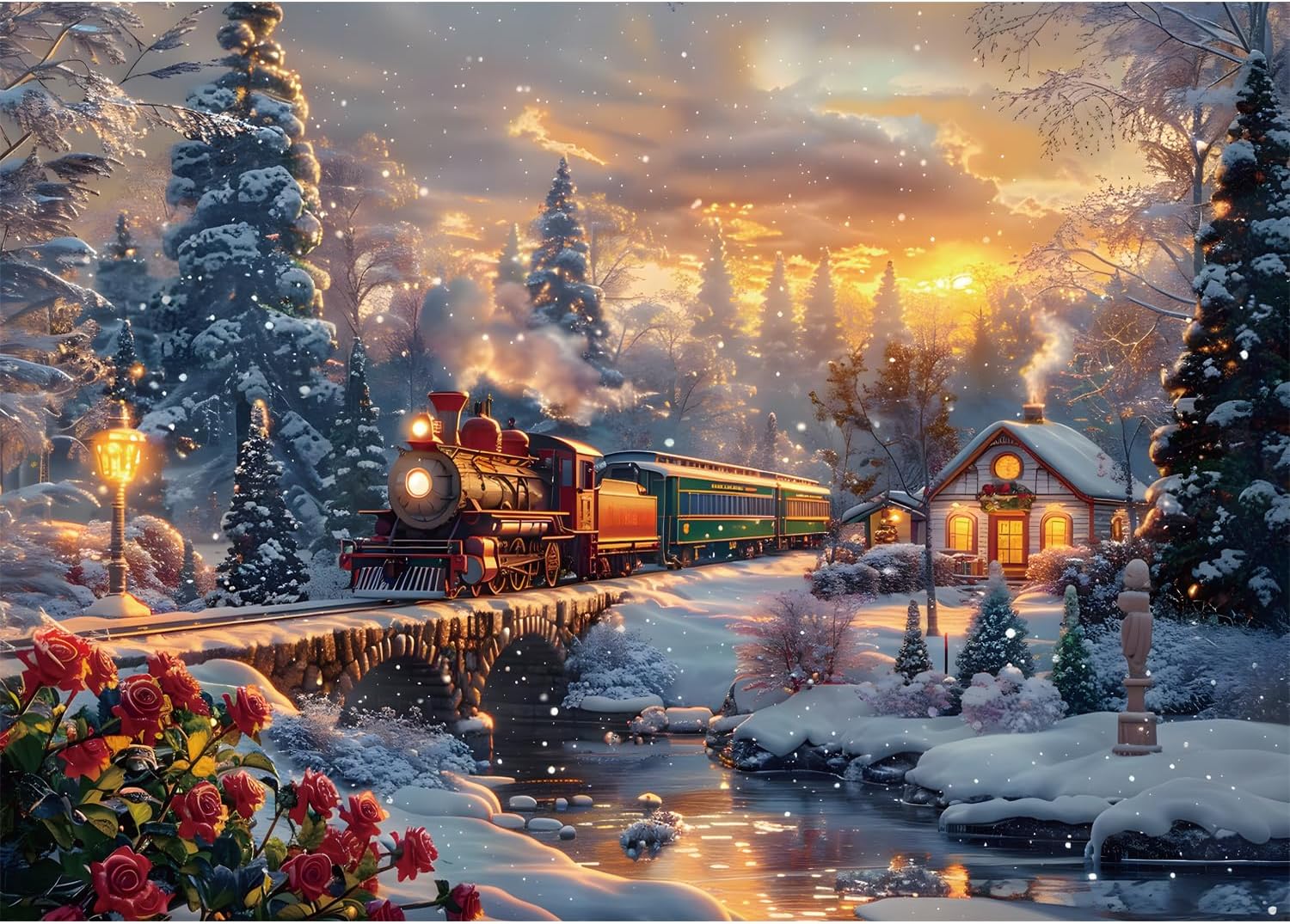 Amazon.com: Yunlus Jigsaw Puzzles for Adults 1000 Pieces Christmas Puzzles Impossible Hard ...