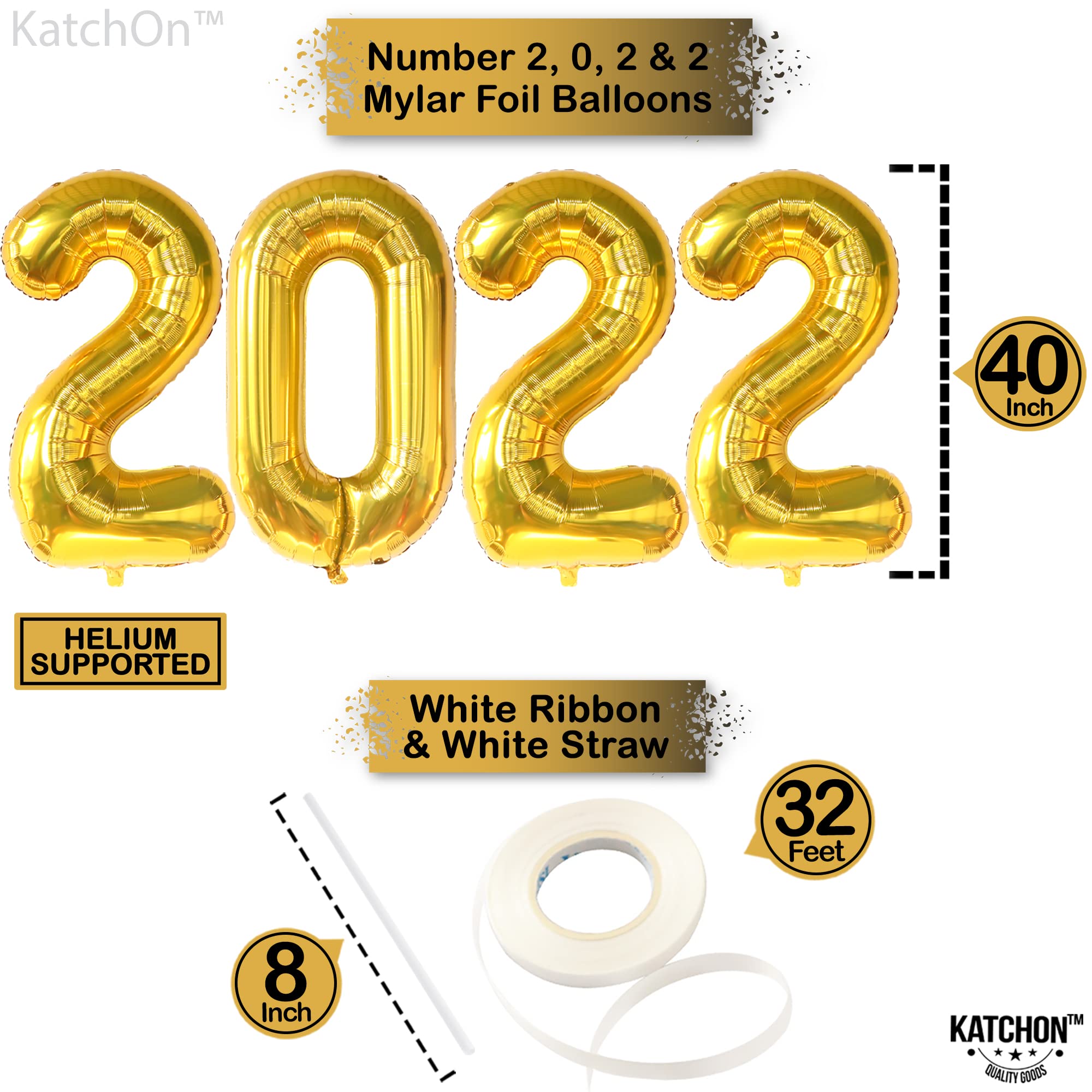 Buy Black and Gold Graduation Party Decorations 2022 - Pack of 43 ...