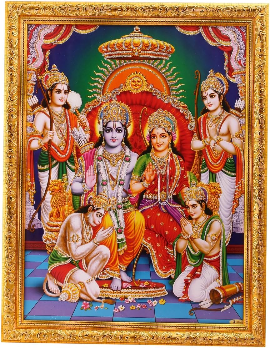 Bm Traders Silver Zari Work Photo of Swami Samarth with Datta Maharaj ...