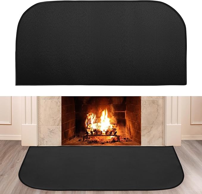 Amazon.com: Fireplace Rugs Fire Resistant - 20 X 40Inch Half Round Fire ...