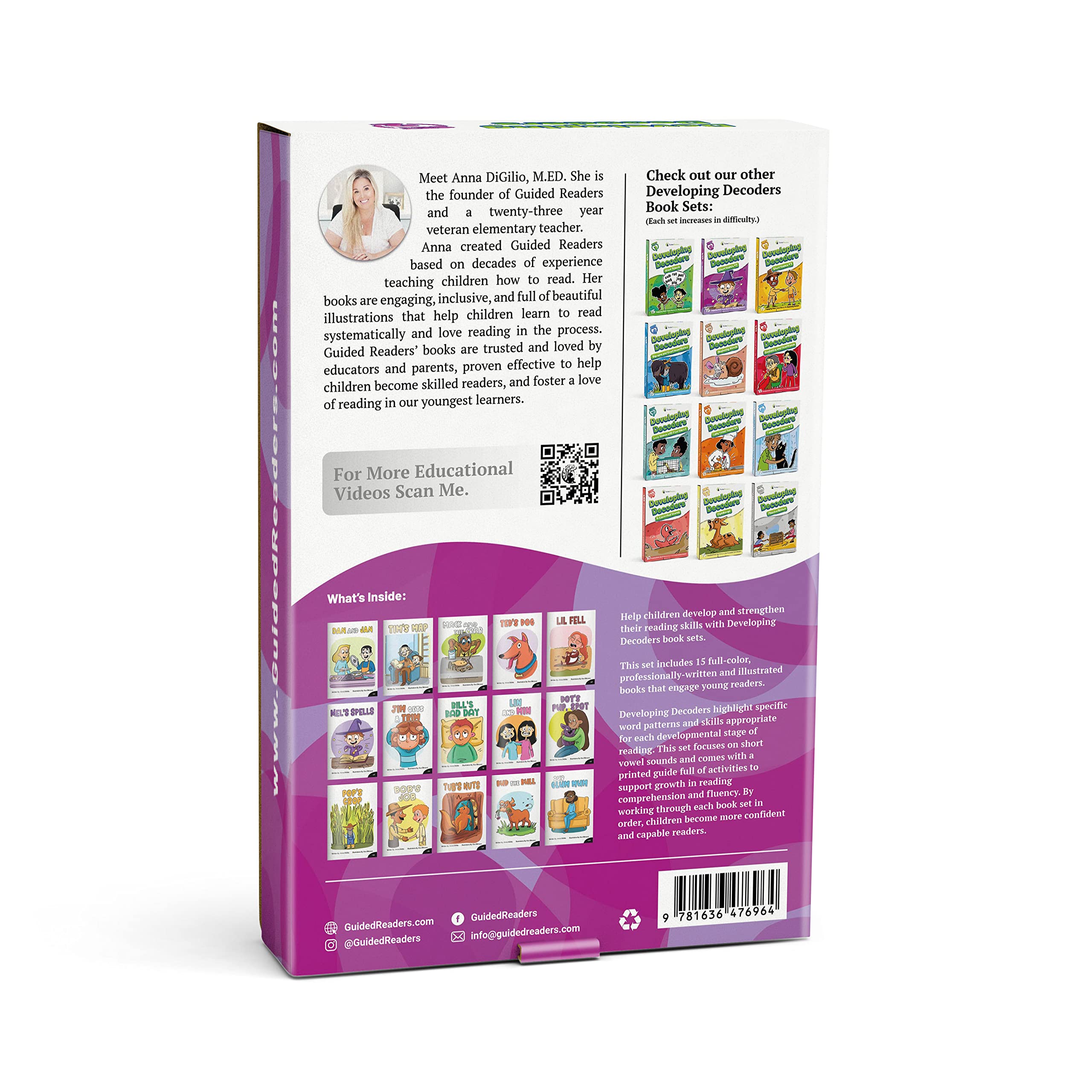 Snapklik.com : Decodable Readers: 15 Short Vowel Phonics Decodable ...