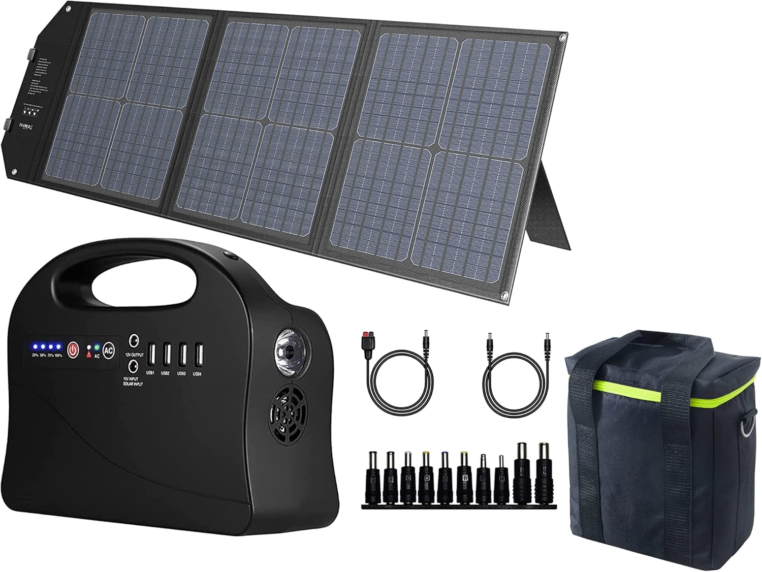 Amazon.com: Enginstar Portable Power Station 120Wh, 100W Solar ...