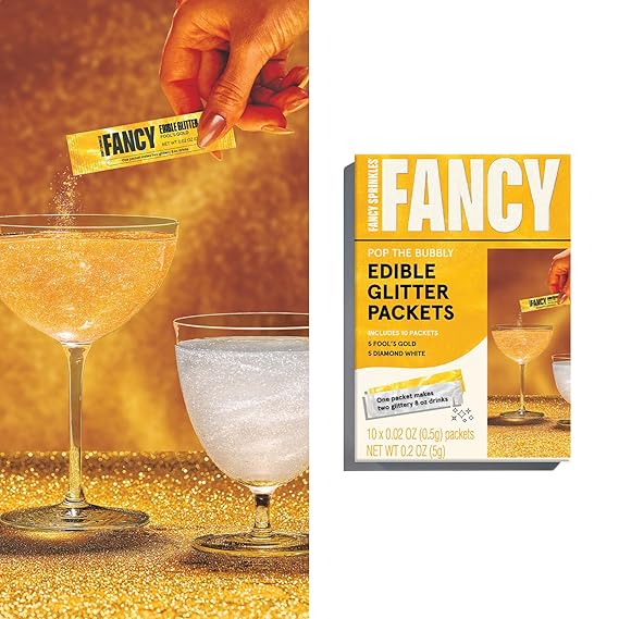 Amazon.com: Fancy Sprinkles Edible Glitter Packets, Portable & On-The ...