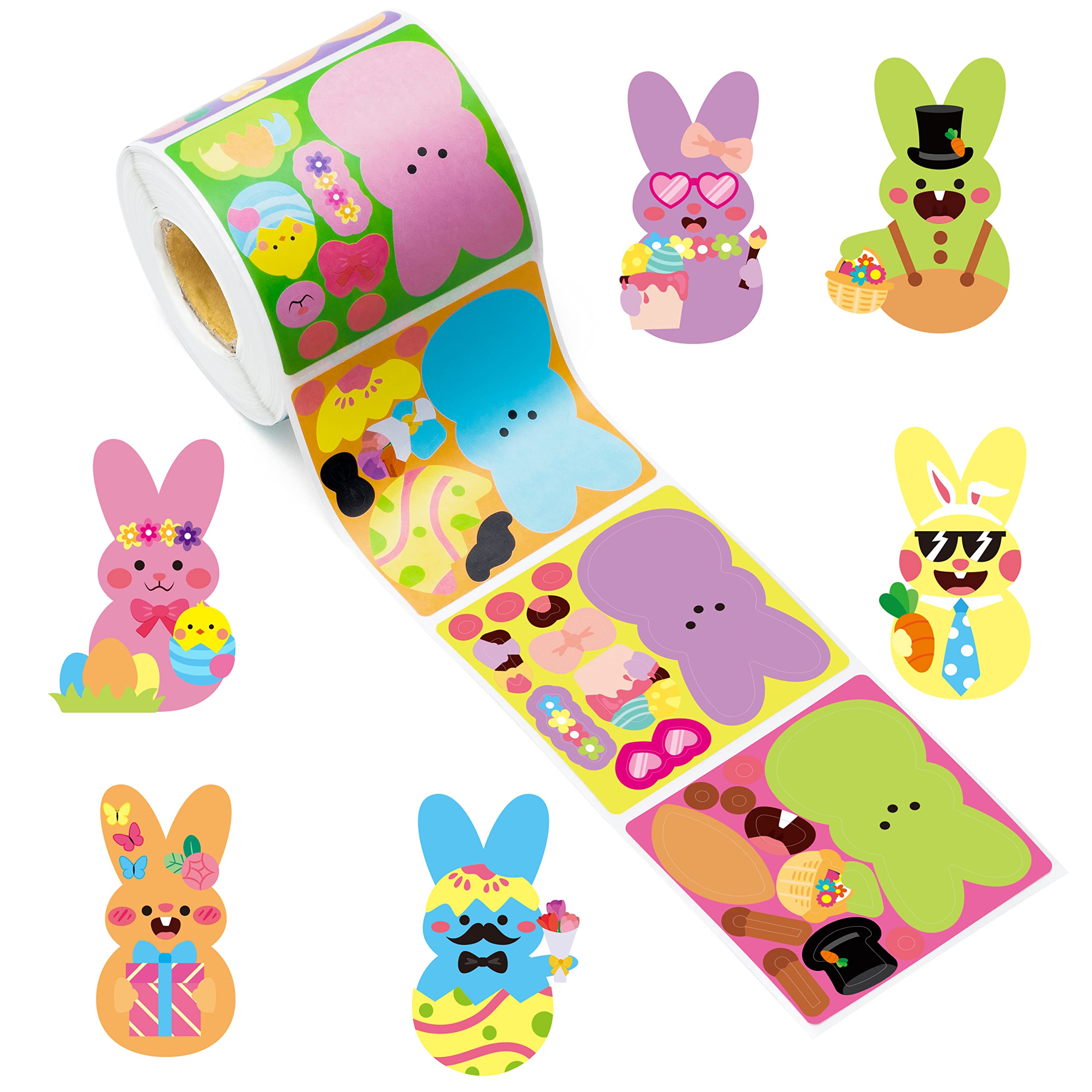 Snapklik.com : Easter DIY Bunny Stickers - 300PCS Make A Face Bunny ...