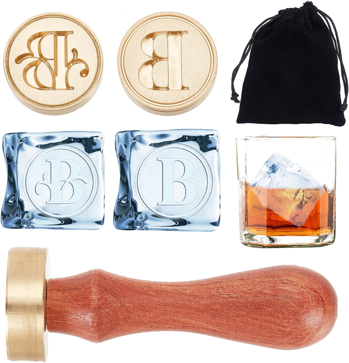 Amazon.com: CRASPIRE Letter B Ice Stamp Ice Cube Stamp with 2 Style ...