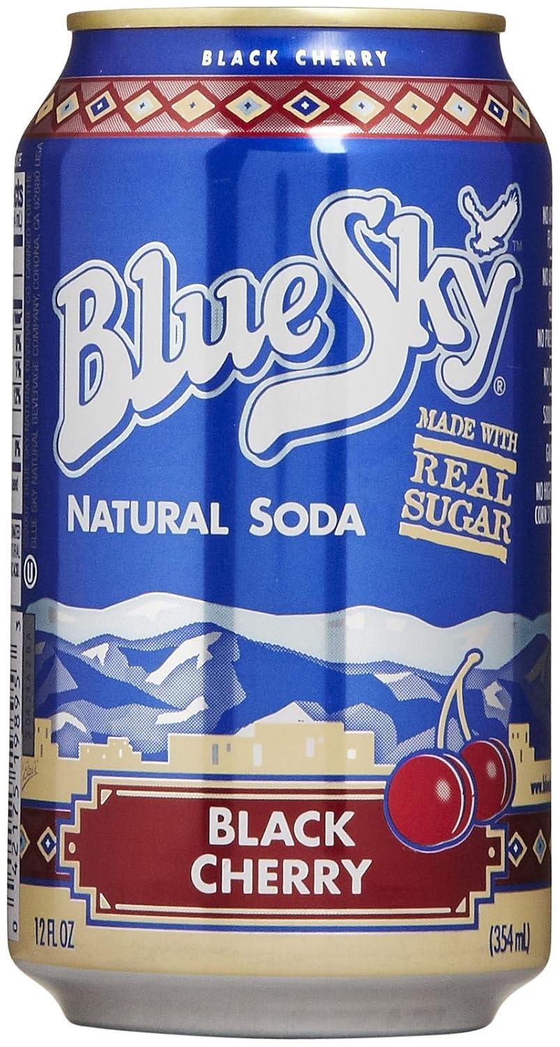 Amazon.com : Blue Sky Soda - Black Cherry - 12 oz - 6 pk : Grocery ...