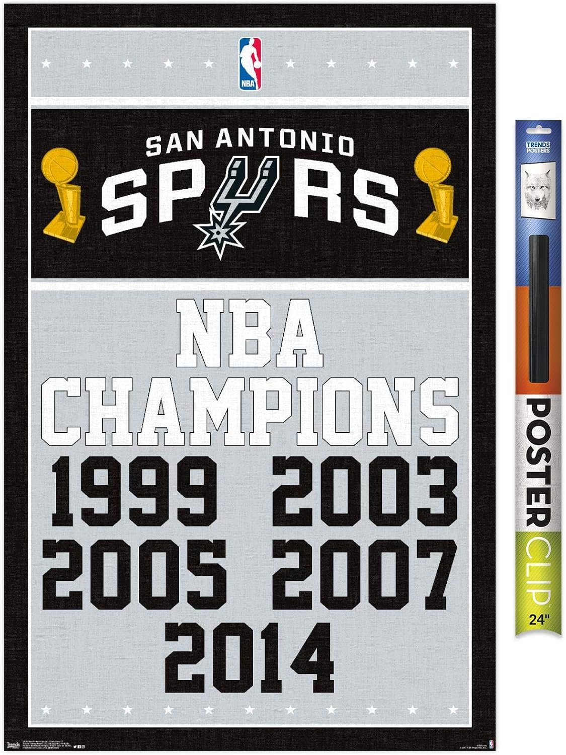 Amazon.com: Trends International NBA San Antonio Spurs-Champions Clip ...