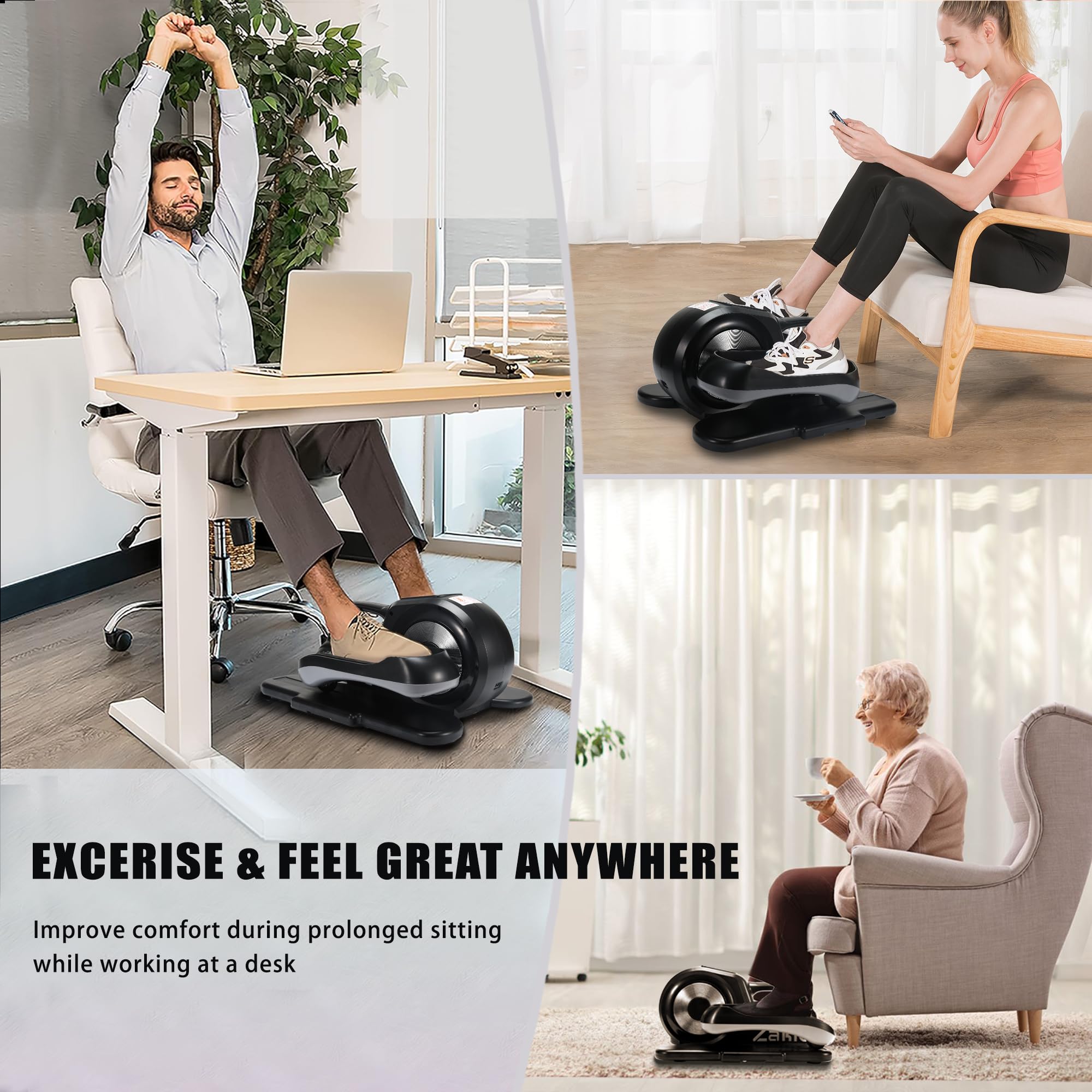 Snapklik.com : Under Desk Elliptical Machine, Ellipse Leg Exerciser W ...