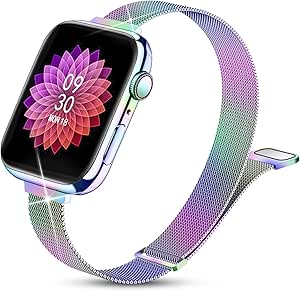 Amazon.com: ZXCASD Metal Bands Compatible with Apple Watch Band 38mm ...