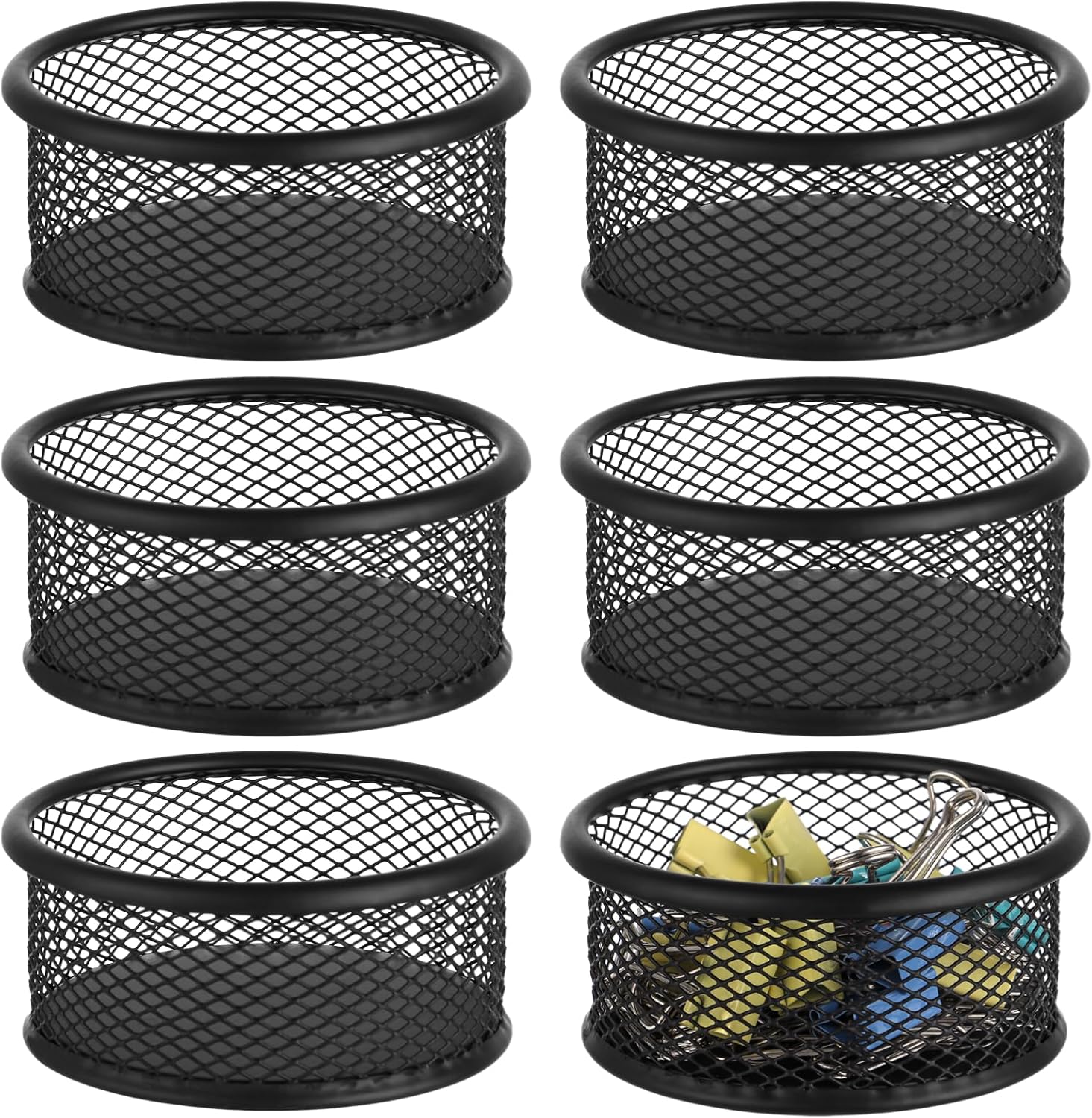 Amazon.com : Toyoget 6 PCS Paper Clip Holder, Mesh Paper Clip Holders ...