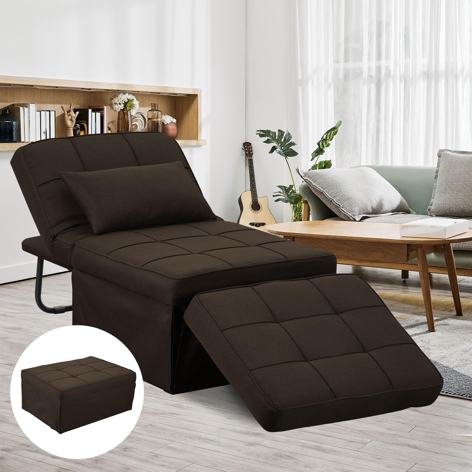 Snapklik.com : Convertible Sofa Bed, 4 In 1 Multi-Function Folding ...