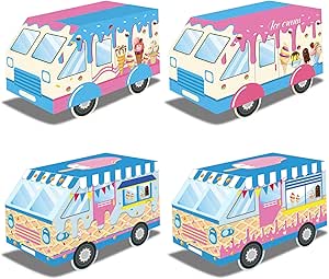 Amazon.com: 12Pcs Ice Cream Party Favor Boxes Ice Cream Truck Shape ...